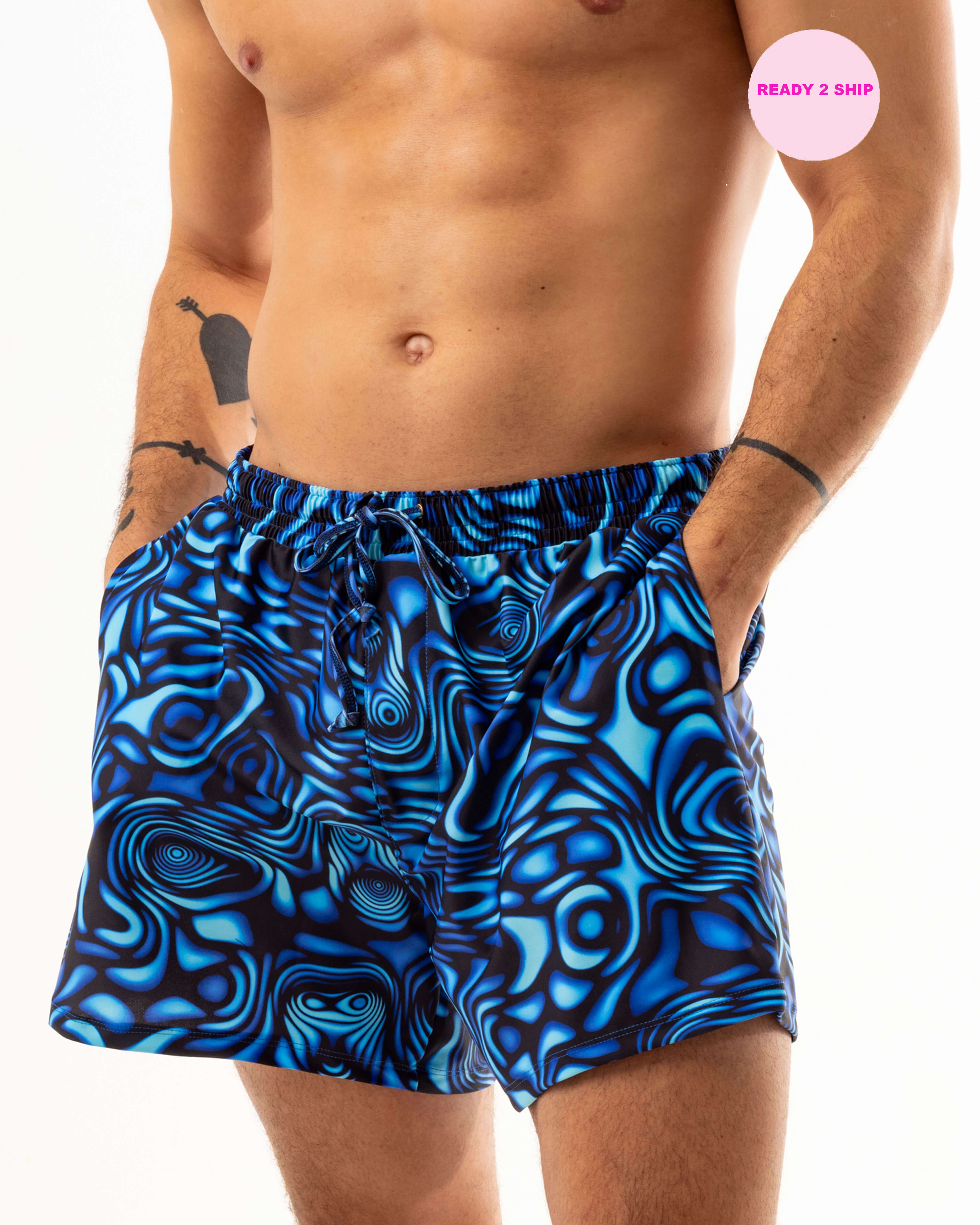 Blue Swirl Shorts – Sassypantsthelabel